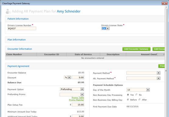 ClearGage Payment Plan Processing