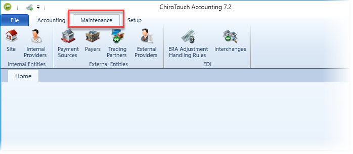 Accounting Maintenance
