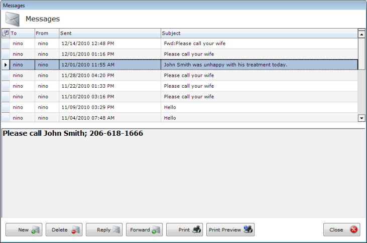 Interoffice Messages